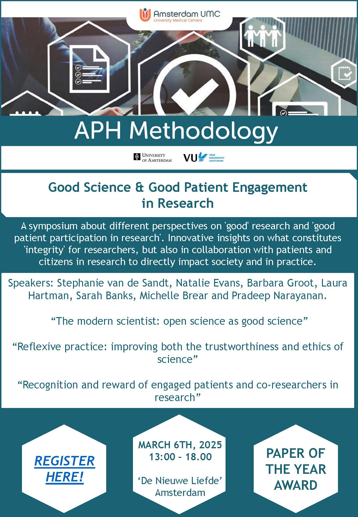APH Methodology symposium: Good Science & Good Patient Engagement in Research | Amsterdam UMC